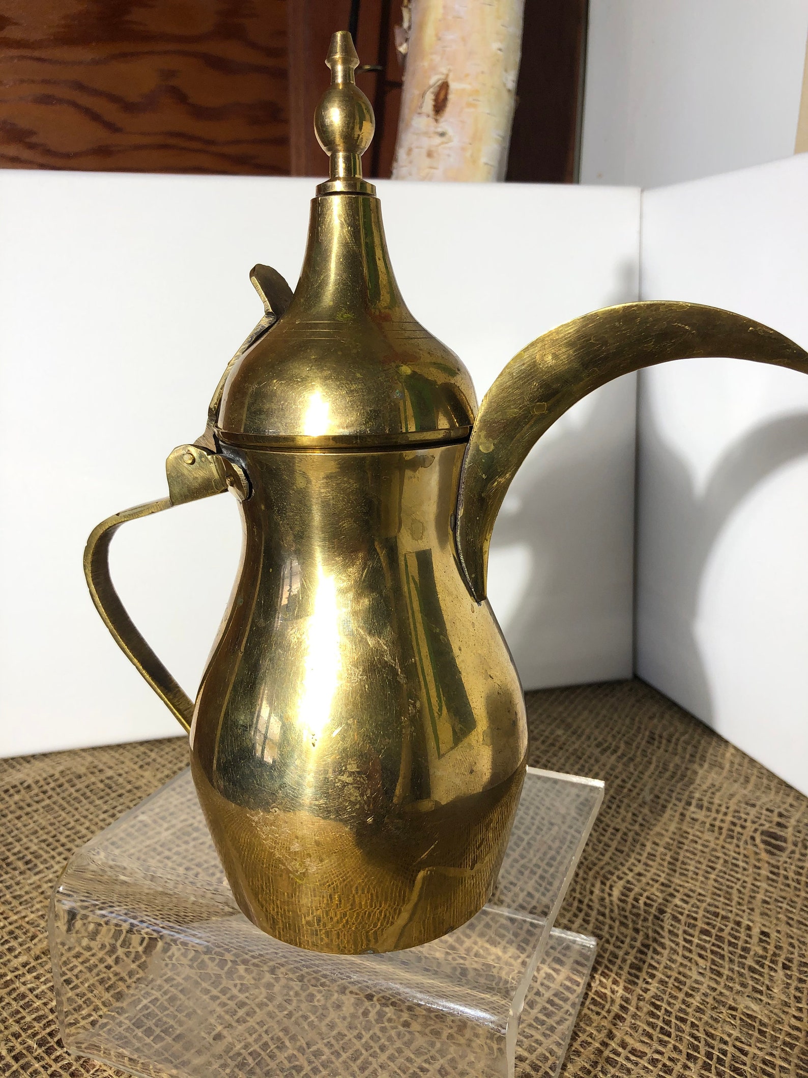 Funky Vintage Brass Tea Pot Etsy