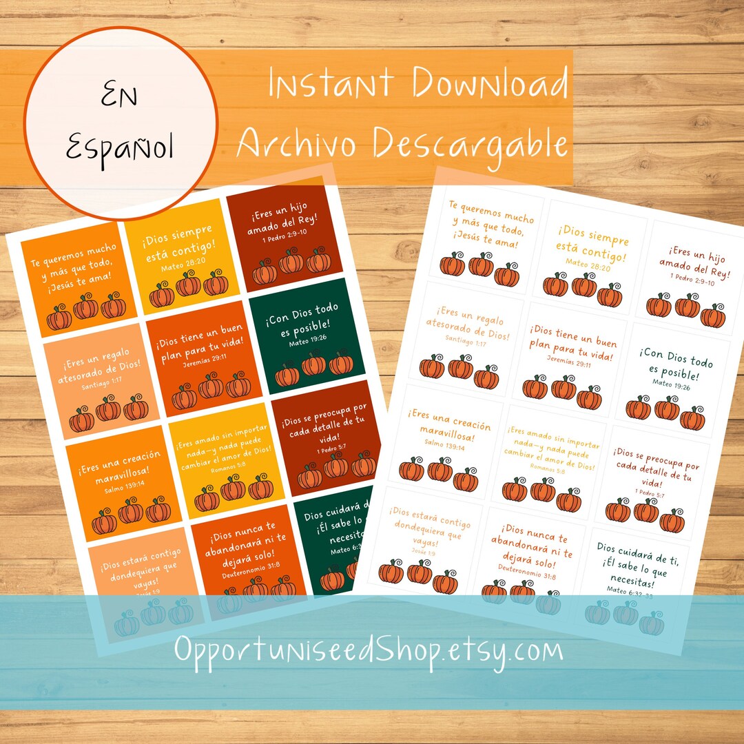 Tarjetas Dia De Accion De Gracias SPANISH Fall Thanksgiving - Etsy