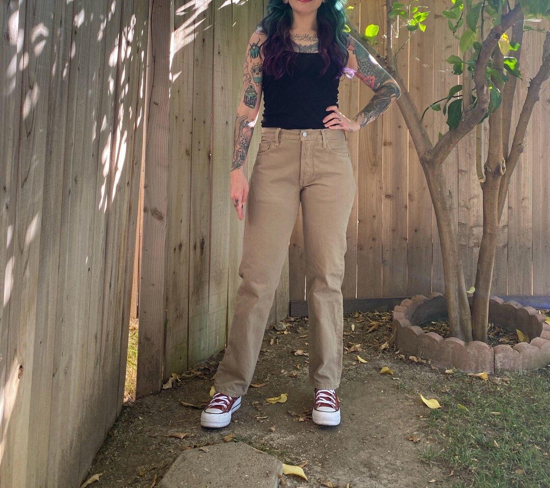 Y2K 2003 Tan Levi’s 501 Jeans - Etsy