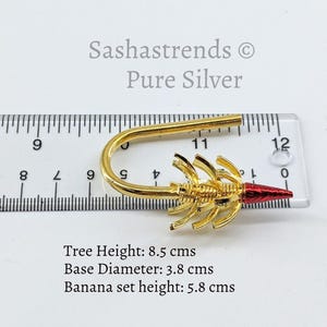 Pure Silver Banana Tree Decor - Pure Silver Gift Items- Silver Pooja ...