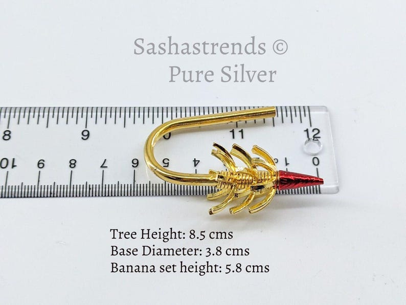 Pure Silver Banana Tree Decor - Pure Silver Gift Items- Silver Pooja ...