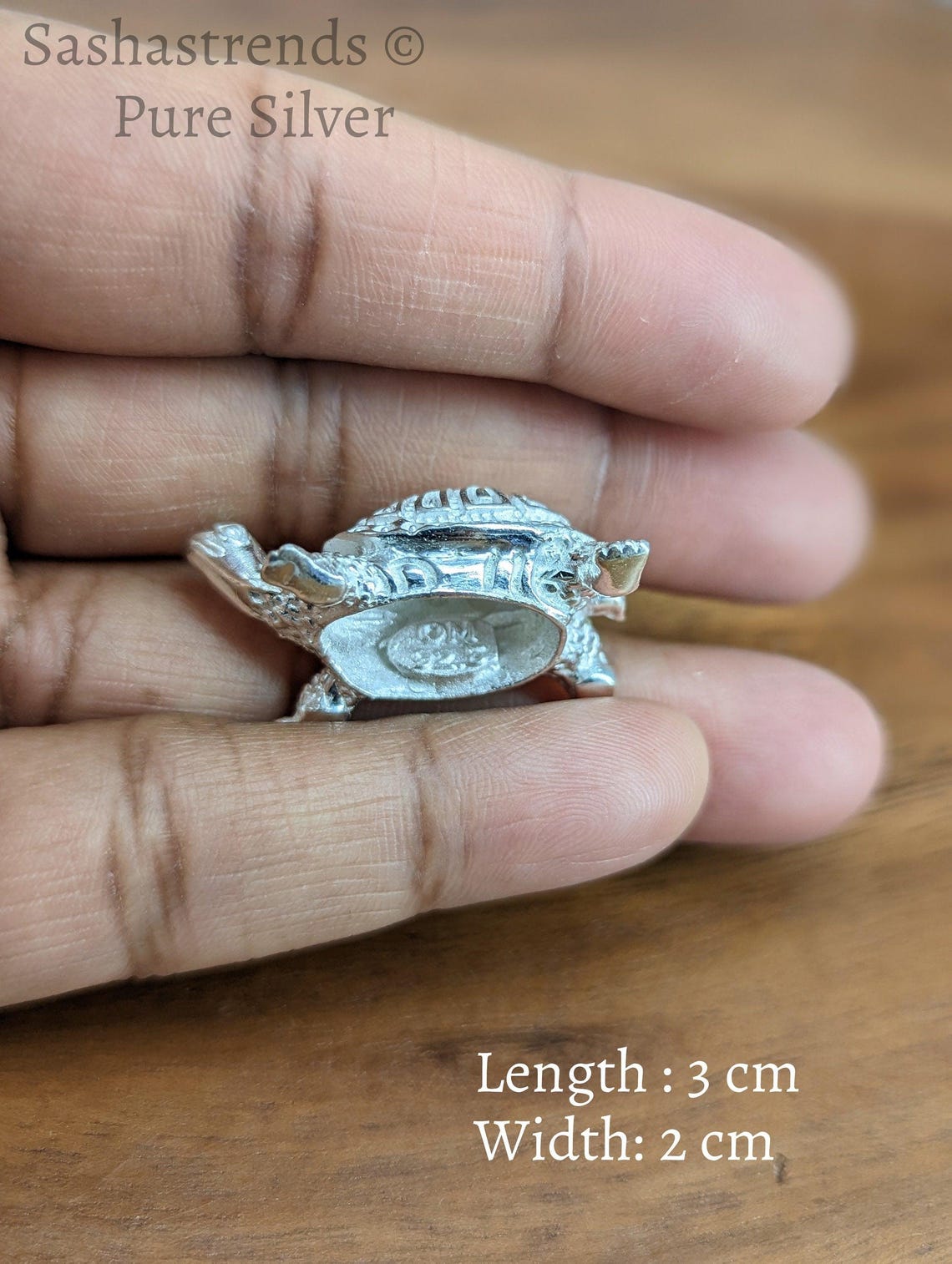 Pure Silver Tortoise - Silver Gift Items- Silver Pooja Items for Home ...