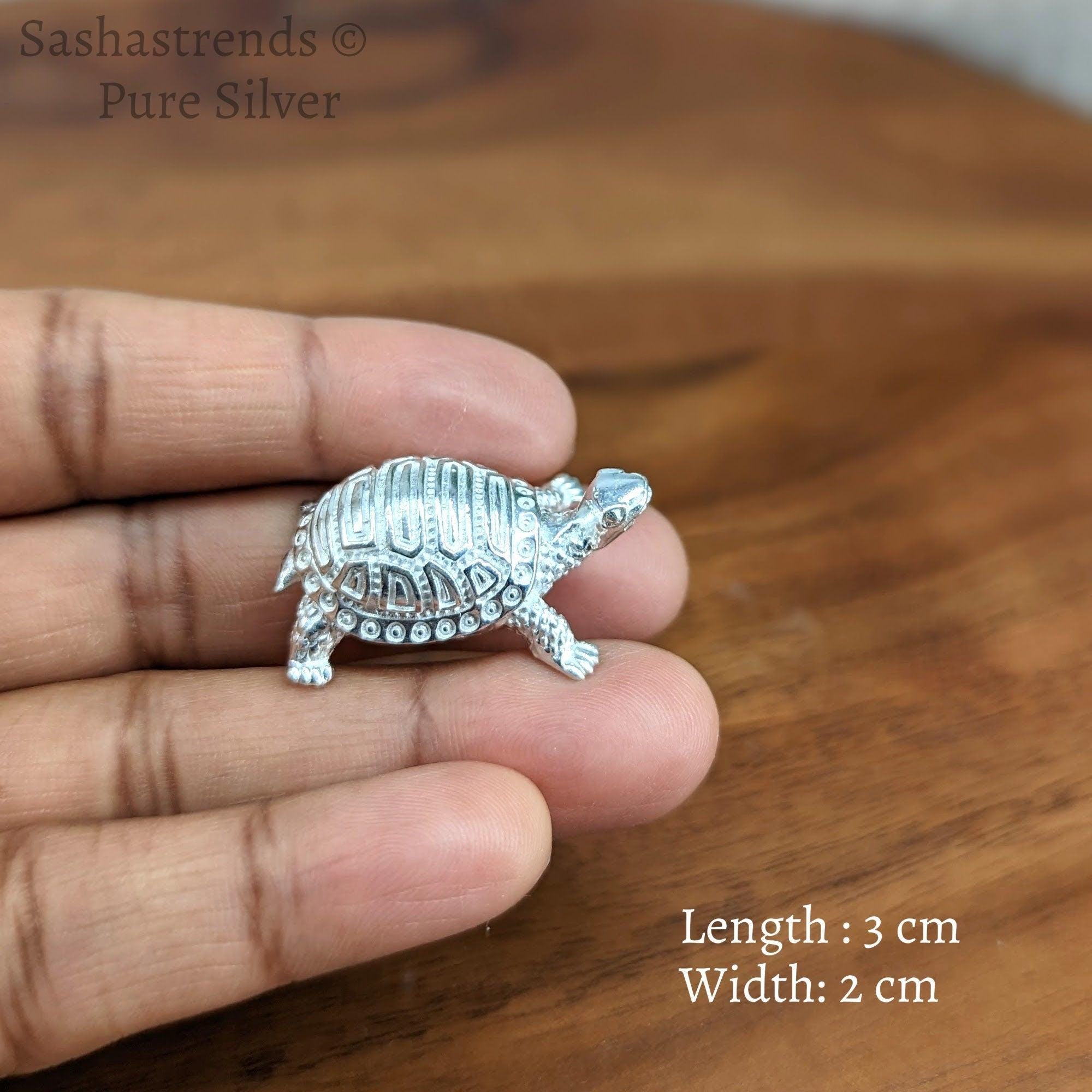 Pure Silver Tortoise - Silver Gift Items- Silver Pooja Items for Home ...