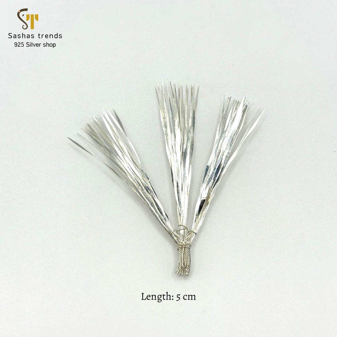 Pure Silver Durva Grass/ Garke/ Arugampul/ Garika- Grass for Ganesha ...