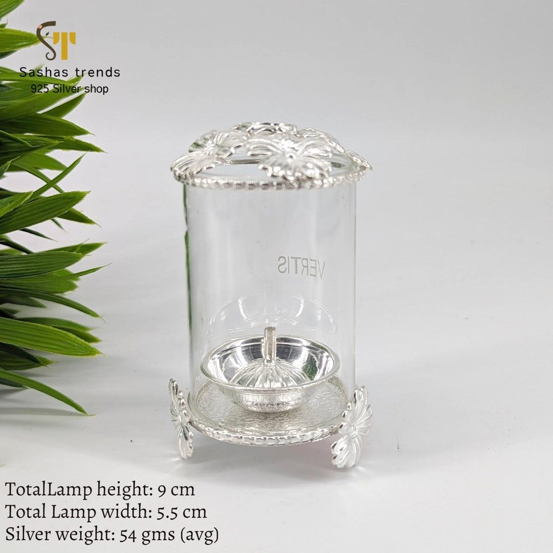 925 Silver Akhand Lamp/silver Lamp/pooja Lamp/return Gifts/religious ...