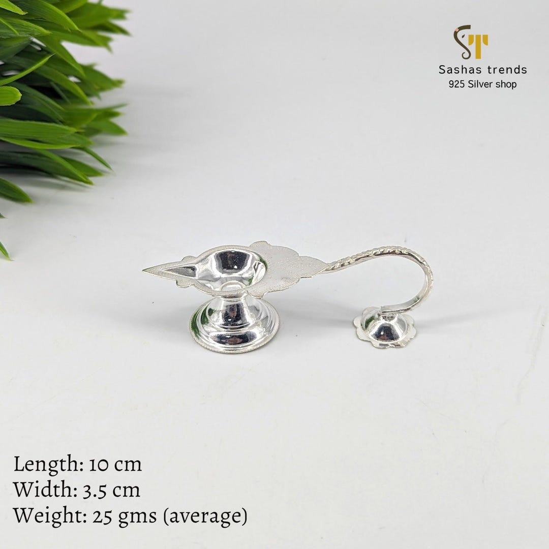 925 Silver Aarti / Single Aarti/pooja Aarti Lamp/religious Item/pooja ...