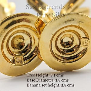 Pure Silver Banana Tree Decor - Pure Silver Gift Items- Silver Pooja ...