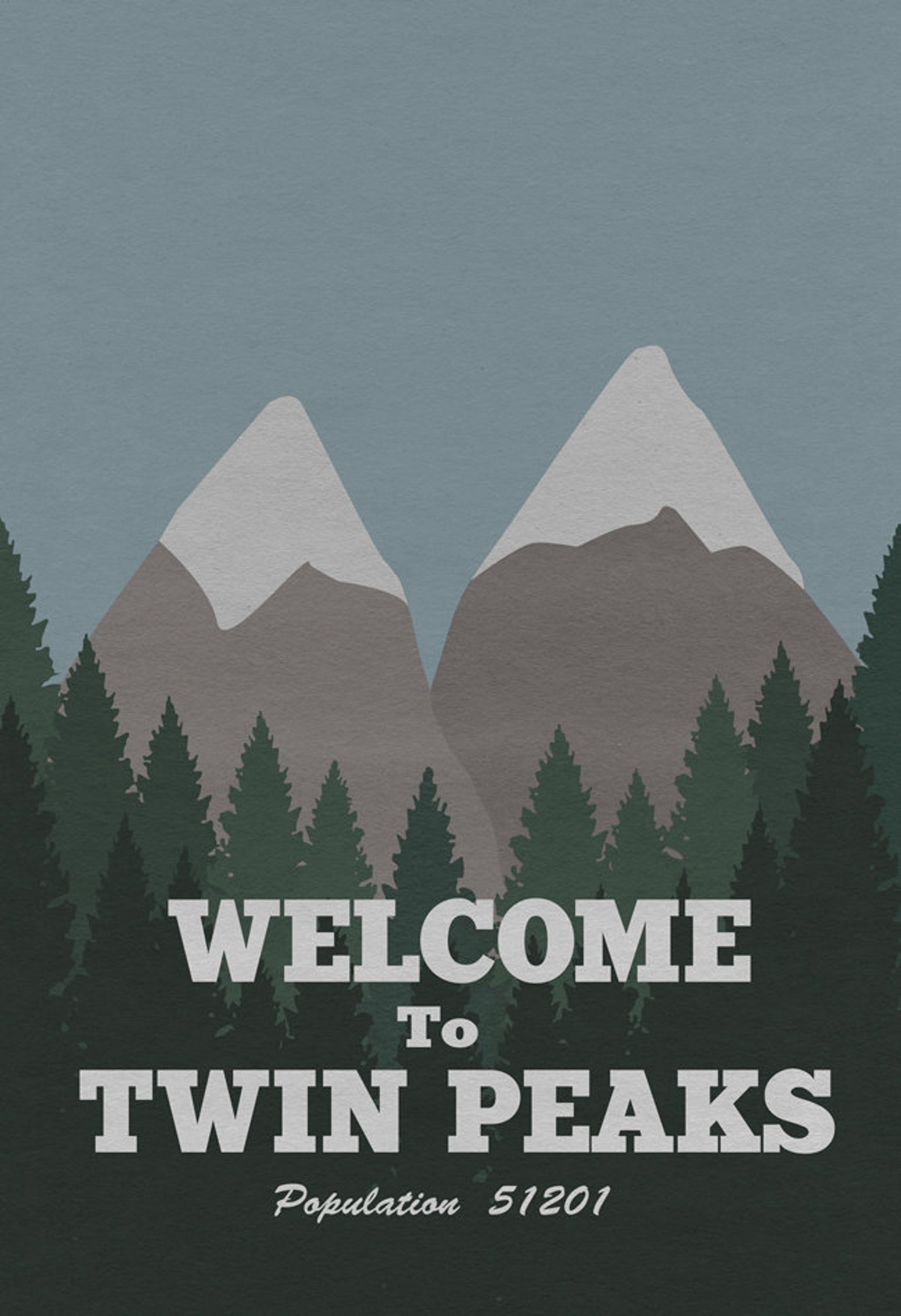 Welcome To Twin Peaks Poster 8x10 11x17 Or 13x19 Tv Etsy
