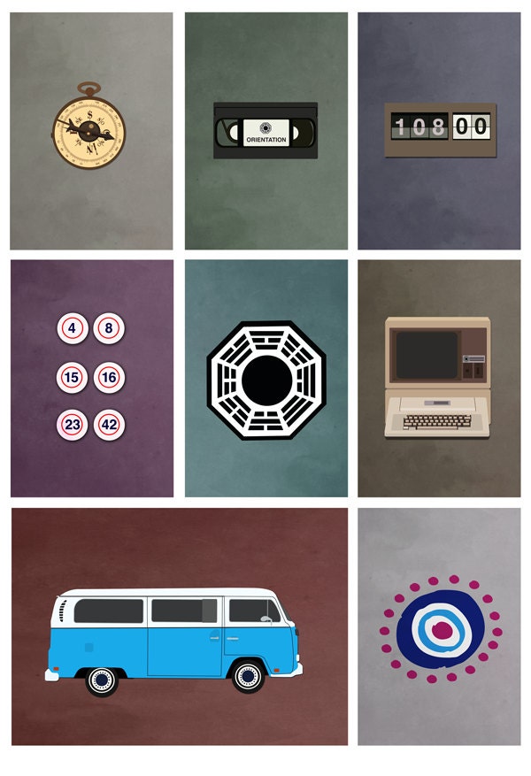 Lost Tv Show Poster 8x10 11x17 or 13x19 Colors - Etsy
