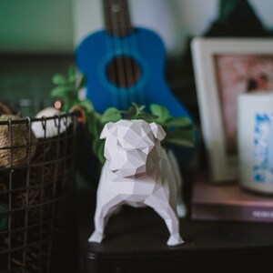 Pug Planter Modern, Pug Gift Idea, Pug Loss Memorial, Pug Decor, Pug ...