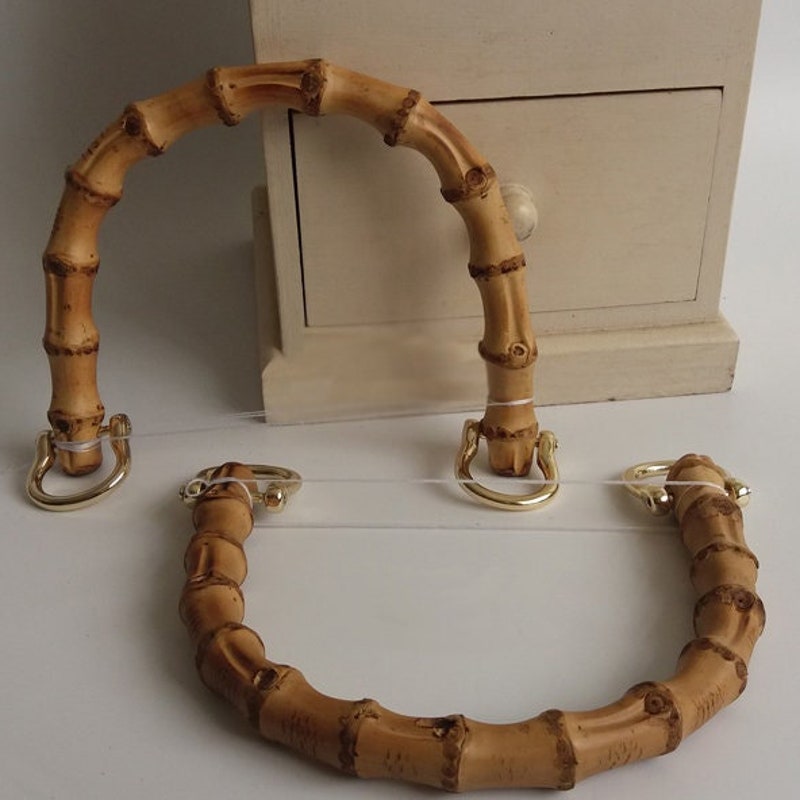 Bamboo Handle Bag - Etsy