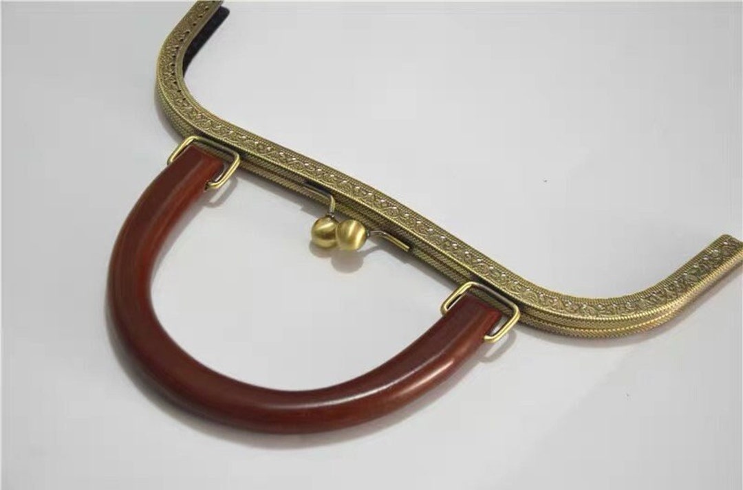 Wooden Bag Handles, Bag Supply,26cm (10 1/2inch) Metal Purse Frame ...