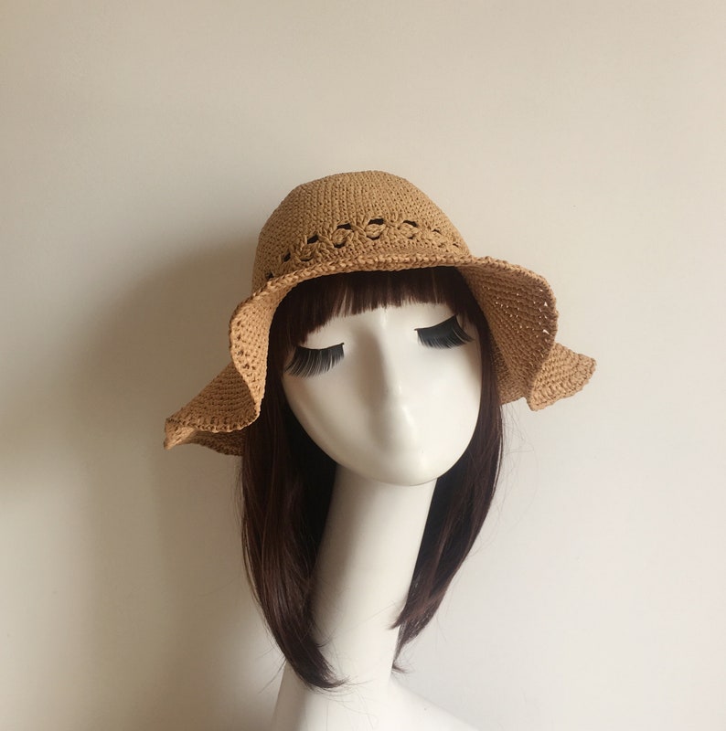 Crochet Raffia Straw Floppy Sun Hat - Etsy