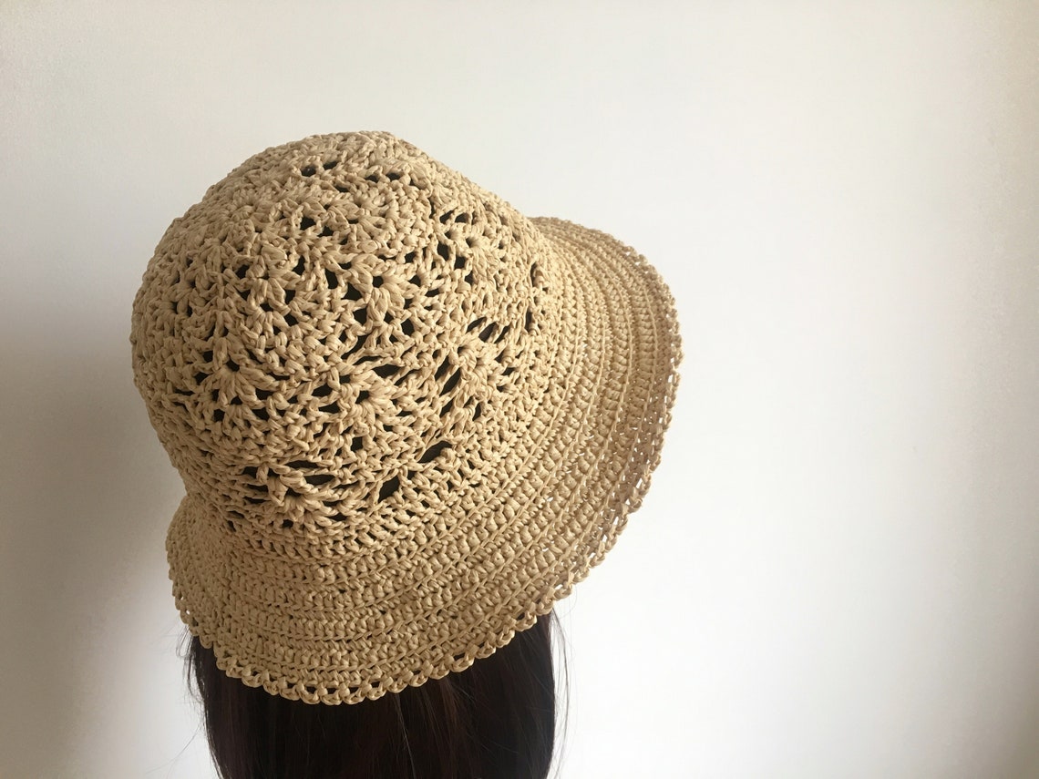 Crochet Raffia Straw Sun Hat | Etsy
