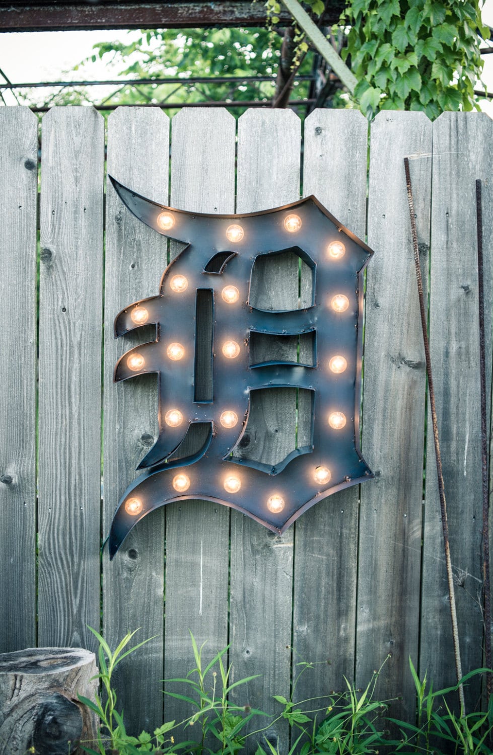 Vintage Marquee Sign - Detroit Tiger's D - Handmade in Detroit - Etsy