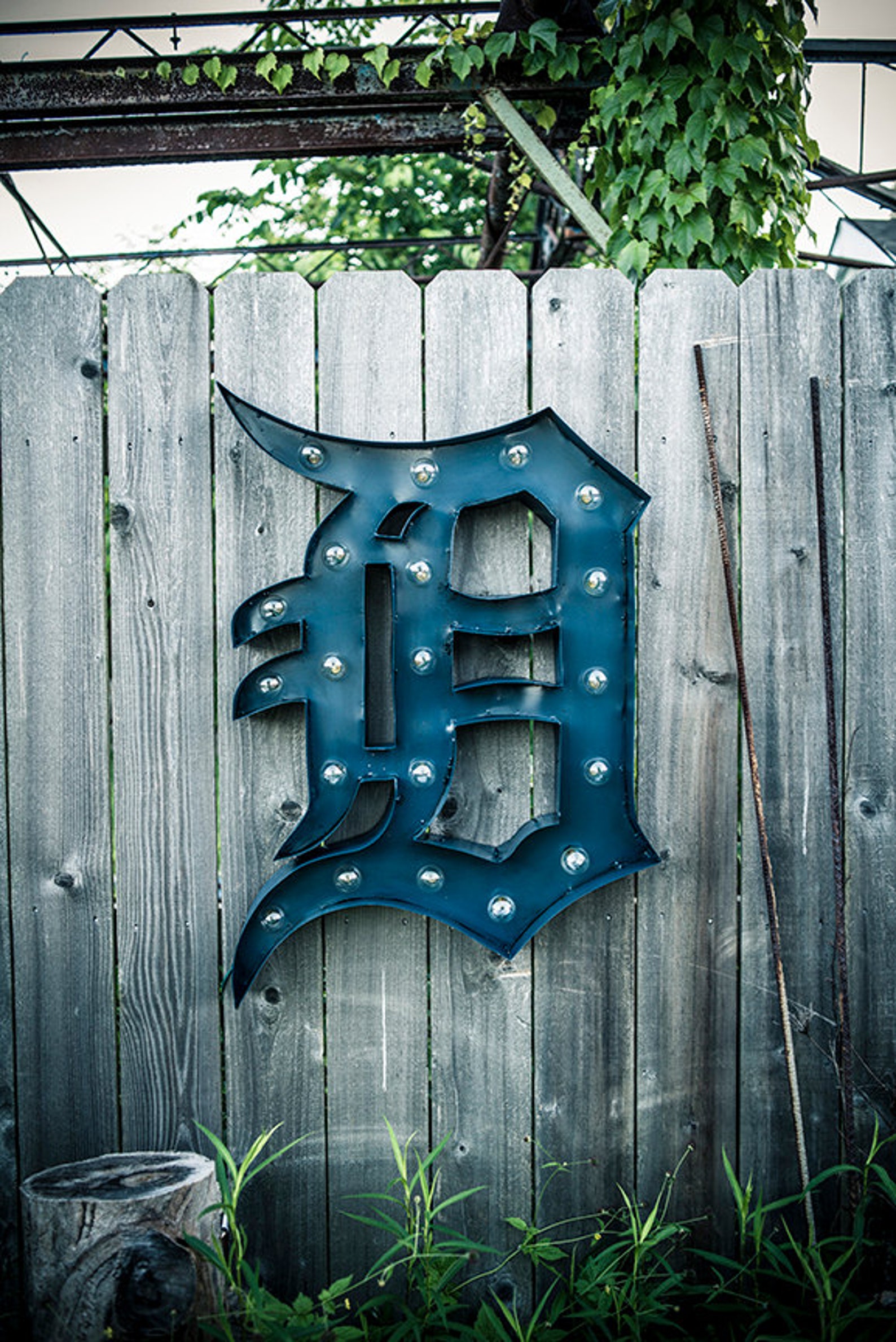 Vintage Marquee Sign - Detroit Tiger's D - Handmade in Detroit - Etsy