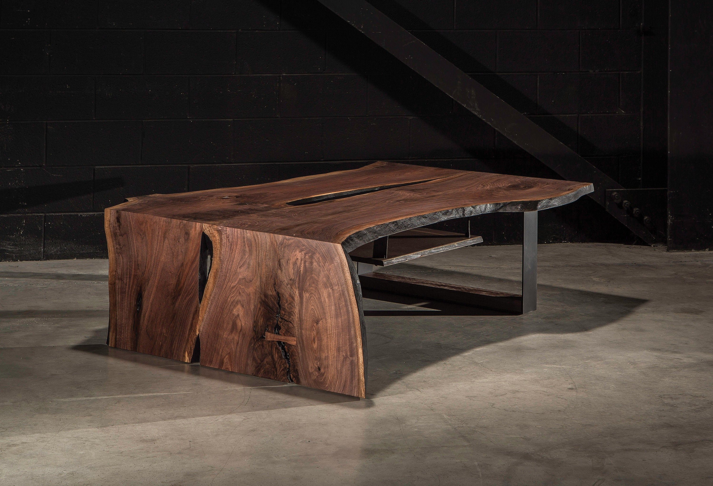 Live Edge Coffee Table Franklin Table Walnut Slab Coffee - Etsy Sweden