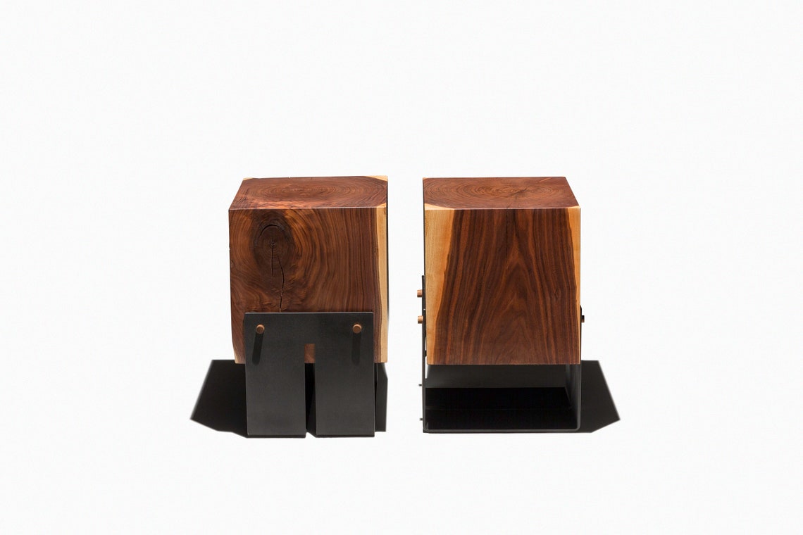 Briggs Side Table, Custom Made Solid Block Side Table - Etsy