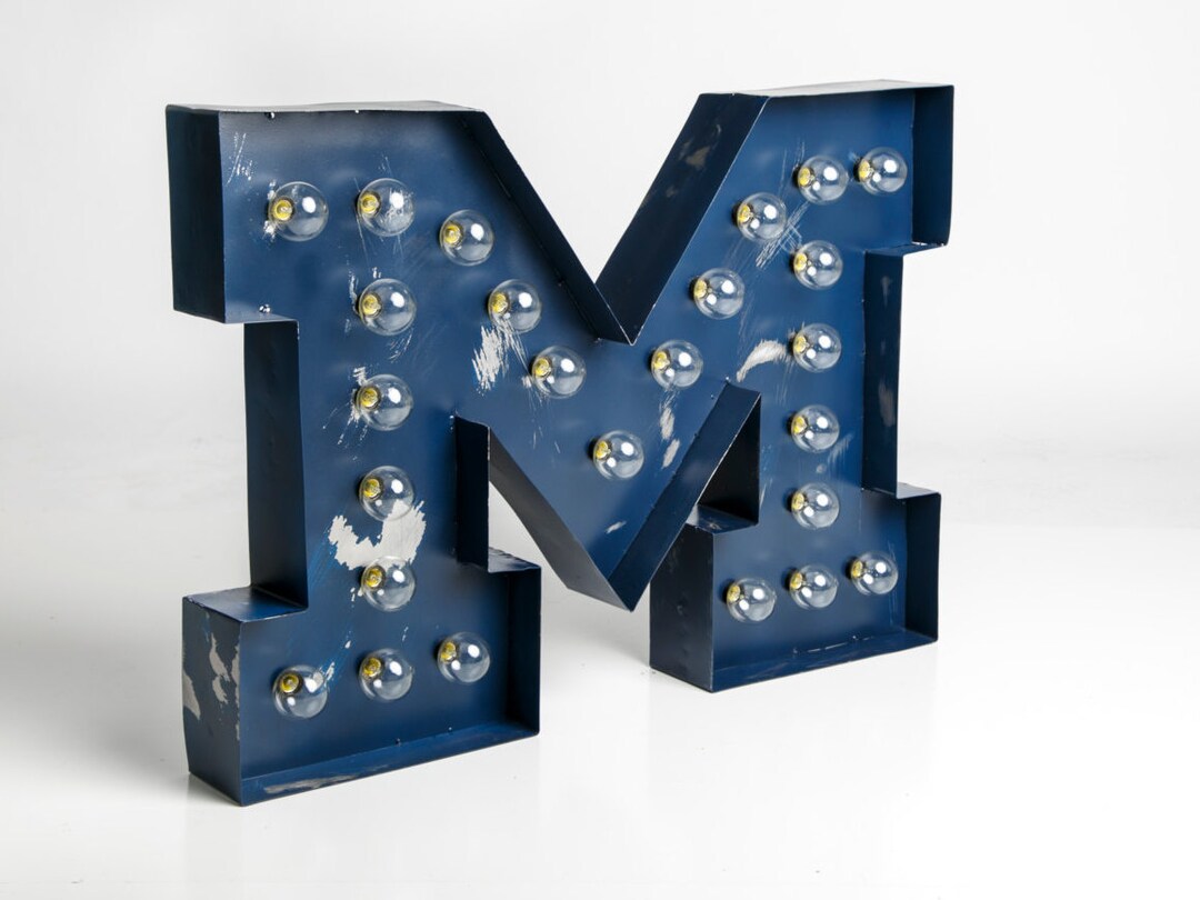 University of Michigan Block M Marquee Sign - Etsy
