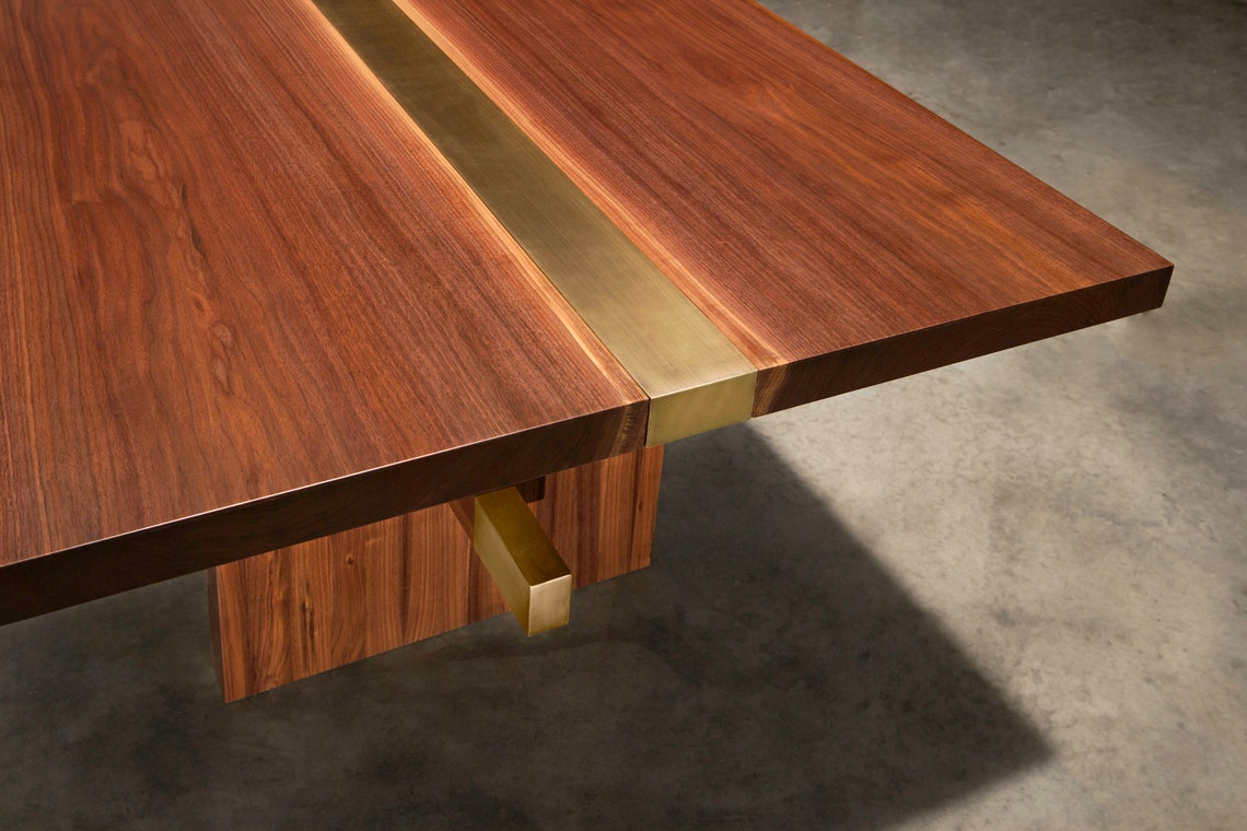 Dequindre Dining Table Solid Walnut Dining Room Table | Etsy