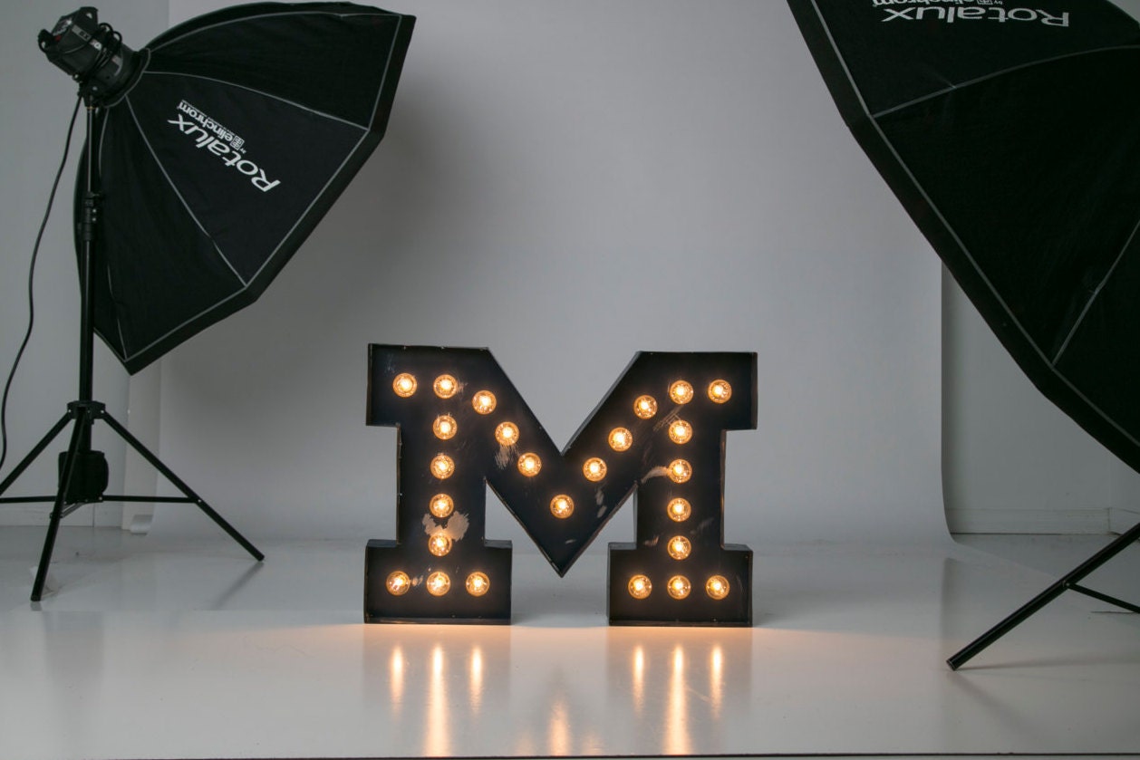 University of Michigan Block M Marquee Sign - Etsy