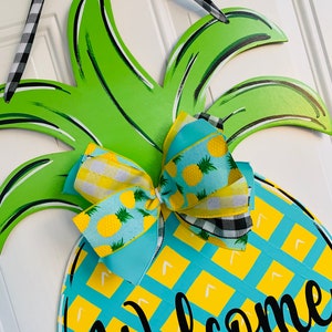 Pineapple Door Hanger Summer Door Hanger Everyday Door - Etsy