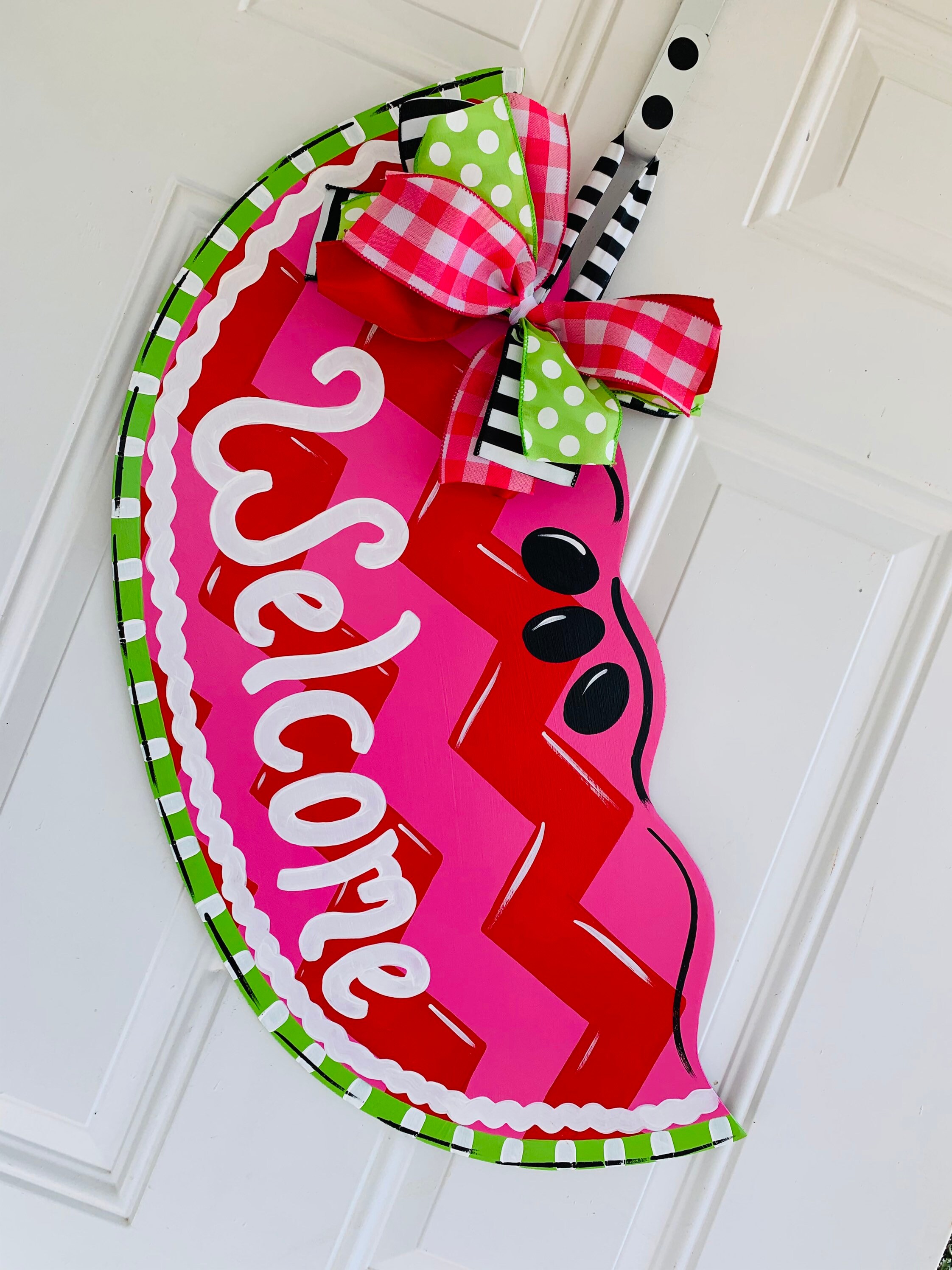 Watermelon Door Hanger, Watermelon Door Decoration, Summer Door Hanger ...