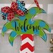 Palm Tree Door Hanger Palmetto Tree Beach Decor - Etsy