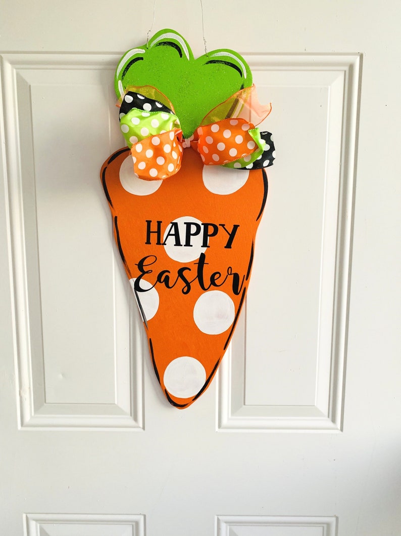Easter door hanger carrott Easter carrot door hanger Easter | Etsy