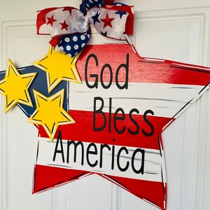 Independence Day Star Door Hanger, July 4th Door Hanger, USA Door ...