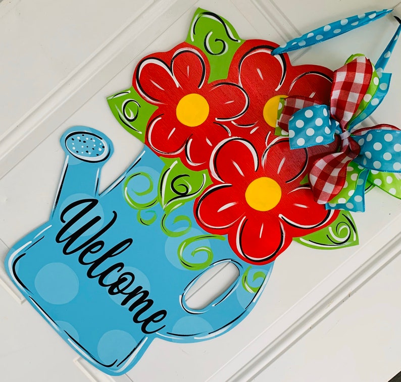 Spring Door Hanger Summer Door Hanger Flower Door Hanger - Etsy