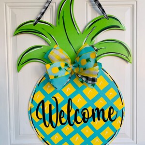 Pineapple Door Hanger Summer Door Hanger Everyday Door - Etsy