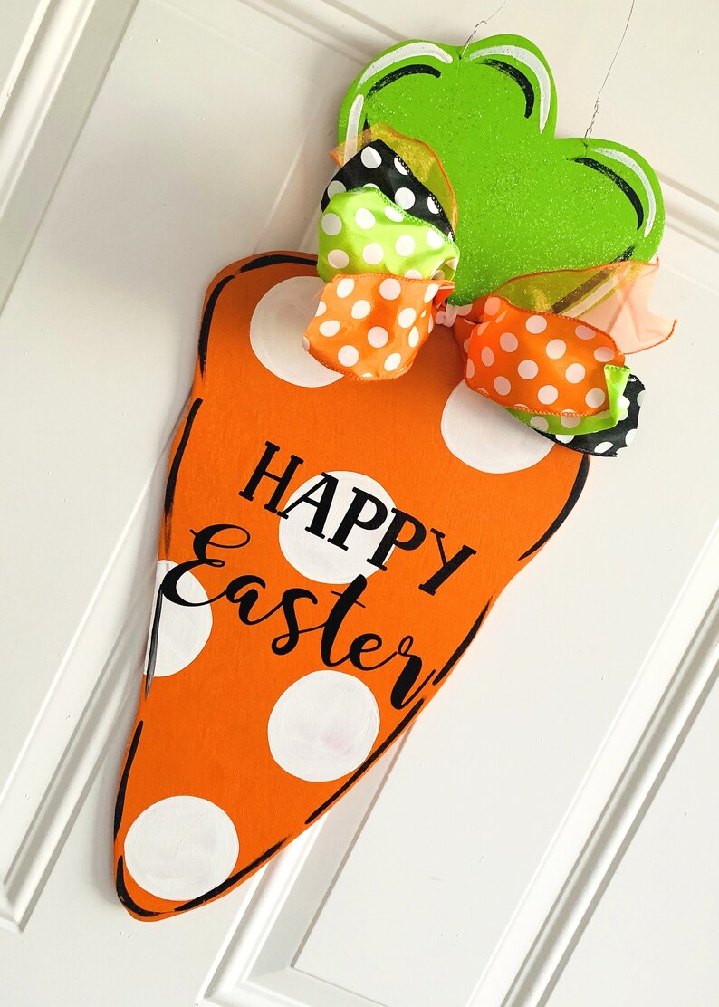 Easter door hanger carrott Easter carrot door hanger Easter | Etsy
