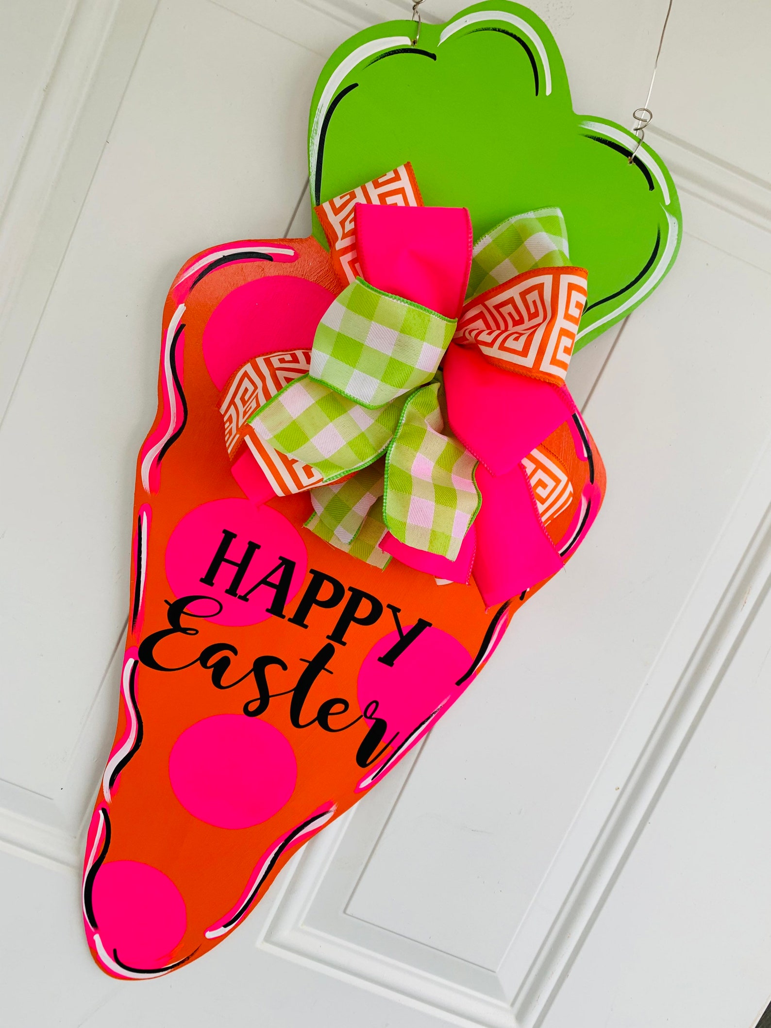 Easter door hanger carrot door hanger Easter wreath | Etsy