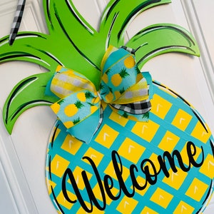 Pineapple Door Hanger Summer Door Hanger Everyday Door - Etsy