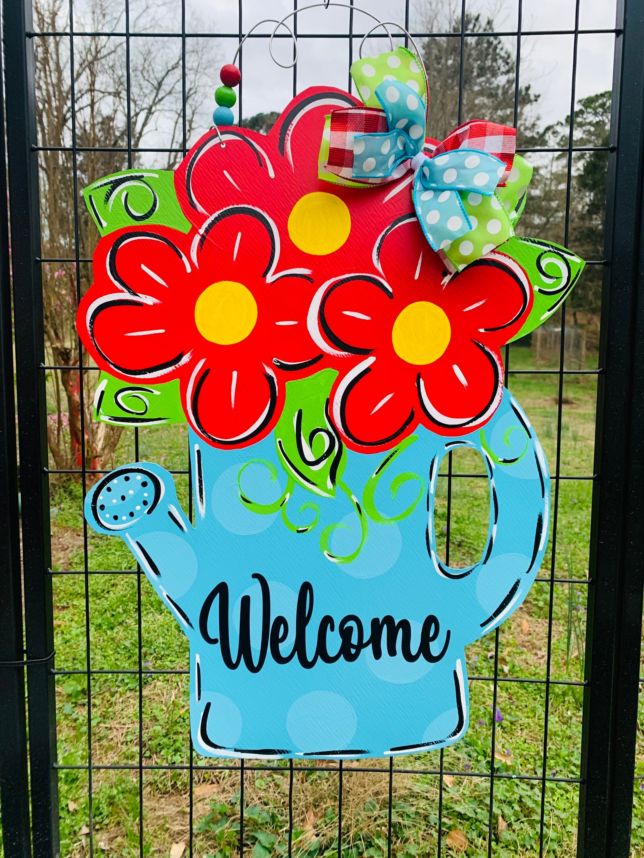 Spring Door Hanger, Summer Door Hanger, Flower Door Hanger, Spring ...