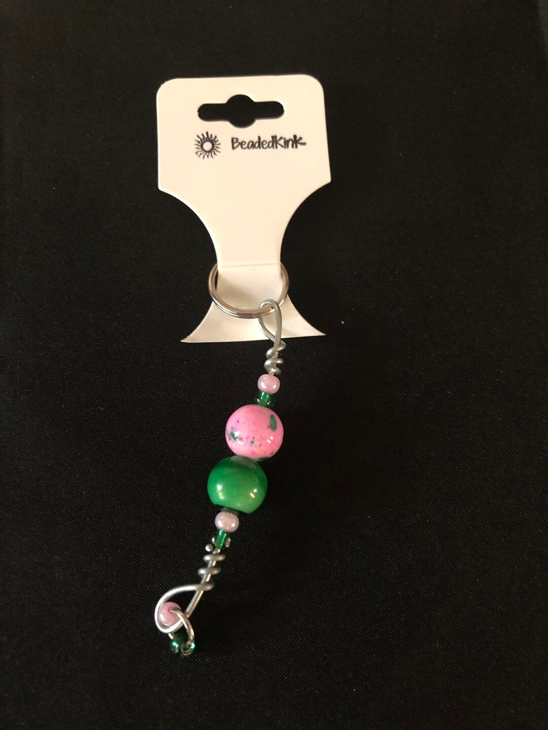 Pink and Green Zipper Pull - Etsy