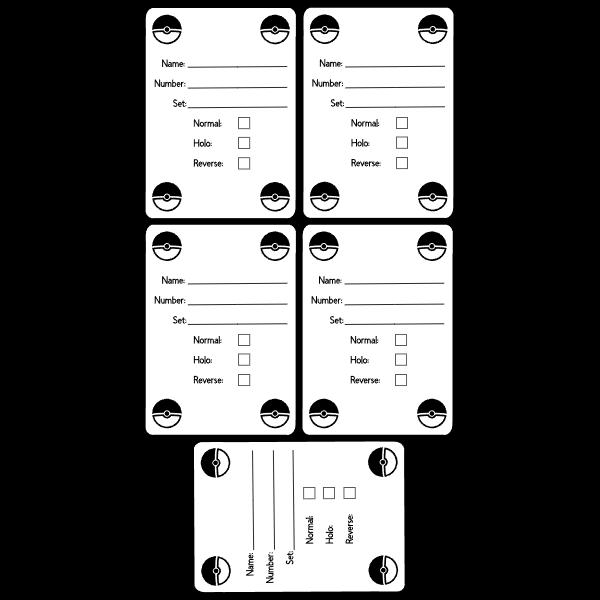 Printable Pokémon Card Binder Placeholders – Collection Organization ...