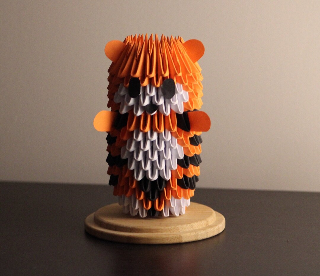 3D Origami Tiger, Home Decor - Etsy