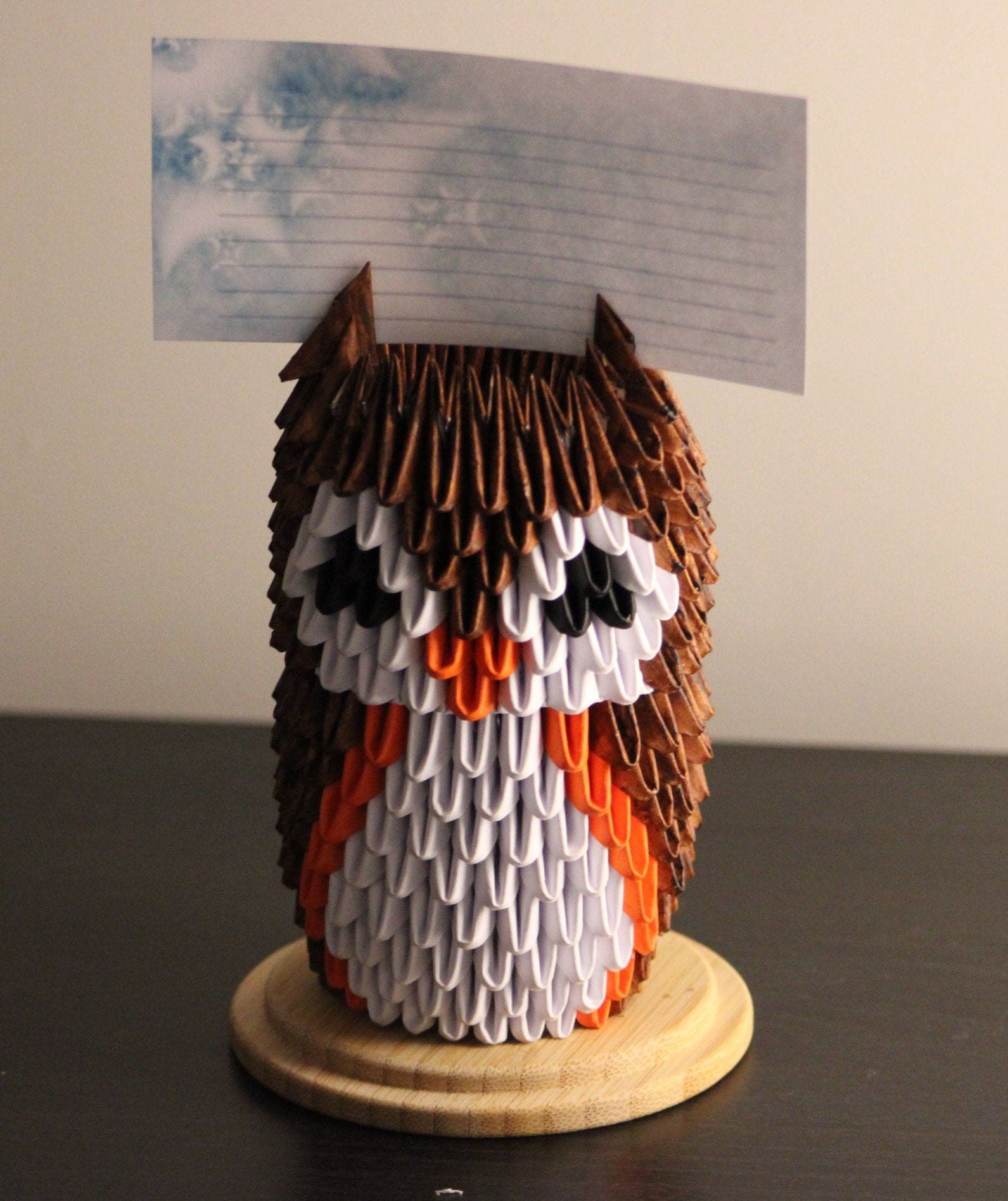 3D Origami Owl | Home Decor | Pen/pencil Holder - Etsy