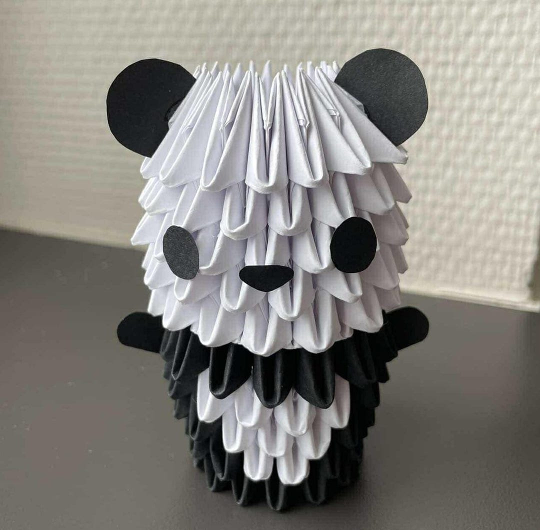 3D Origami Panda | Home Decor - Etsy