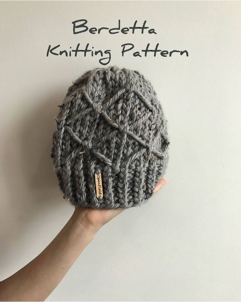 KNITTING PATTERN Berdetta Beanie - Etsy