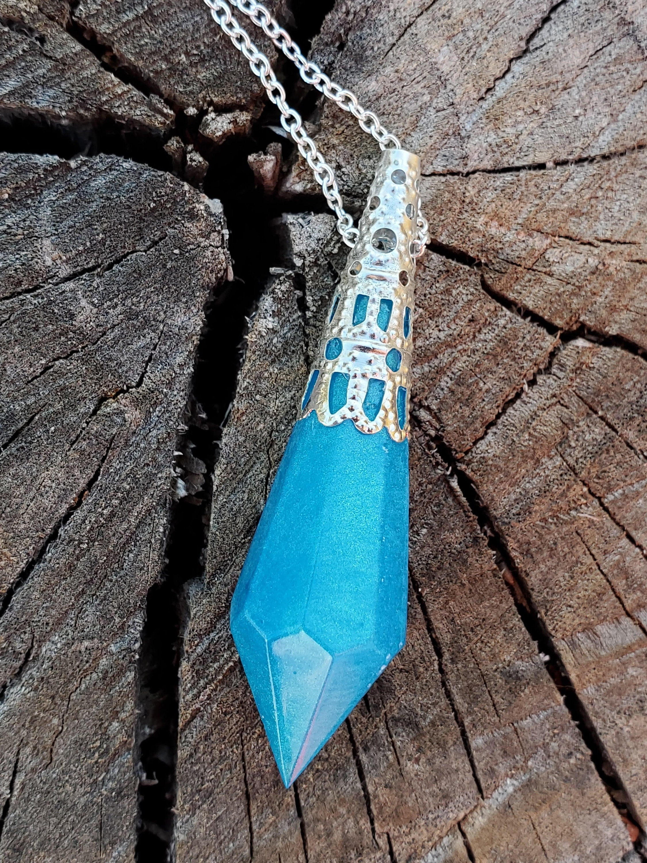 Blue Crystal Pendulum