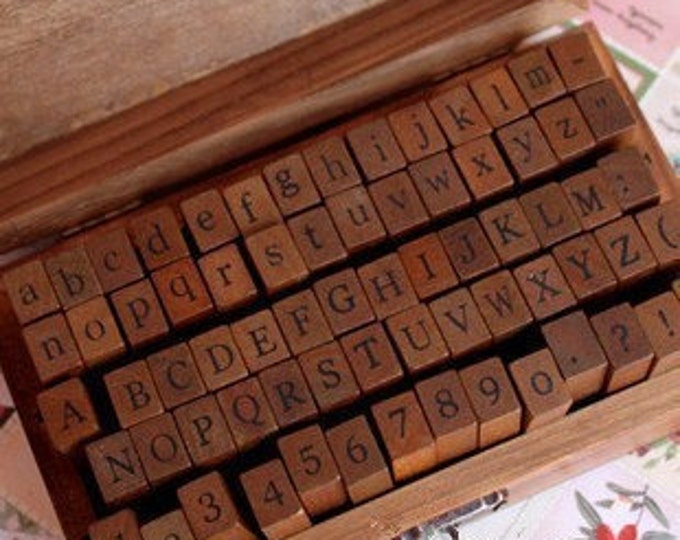 70pcs Alphabet Stamp Set Wooden Rubber Stamp Letter Stamp - Etsy
