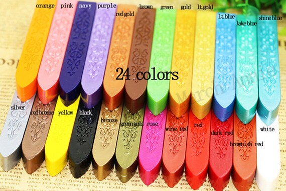 24 colors Sealing Wax Wax Stamp Wax | Etsy
