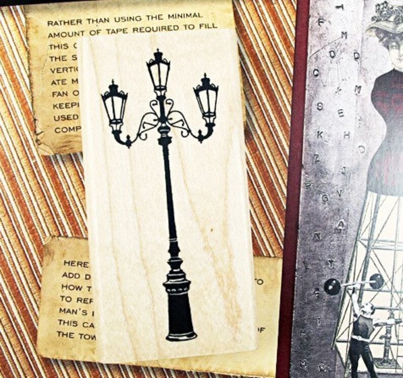 Stree Lamp Style Stamp Rubber Stamp Deco Stamp Diary Stamp - Etsy