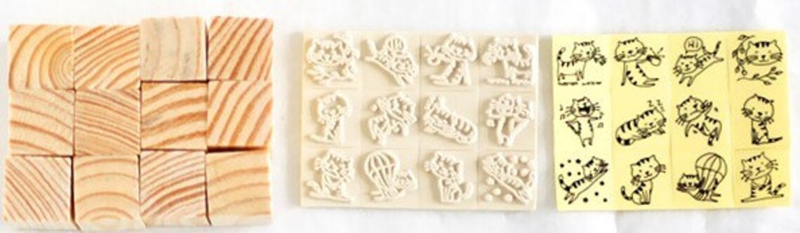12pcs/set Cat Stamps Set Rubber Stamp Set Diary Stamps - Etsy