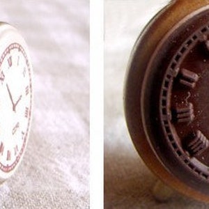 Antique Clock Stamp - Wooden Rubber Stamp - Diary Stamp - Etsy