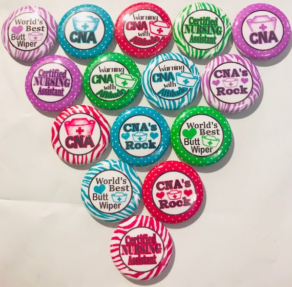CNA Medical buttons pins pinbacks magnets 1 inch Set of 15 | Etsy