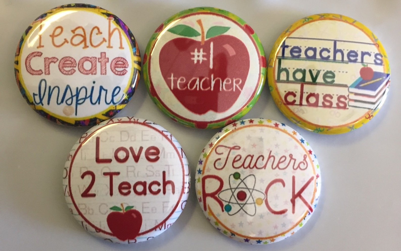 Love to Teach Teacher Appreciation Buttons Pins Pinbacks | Etsy